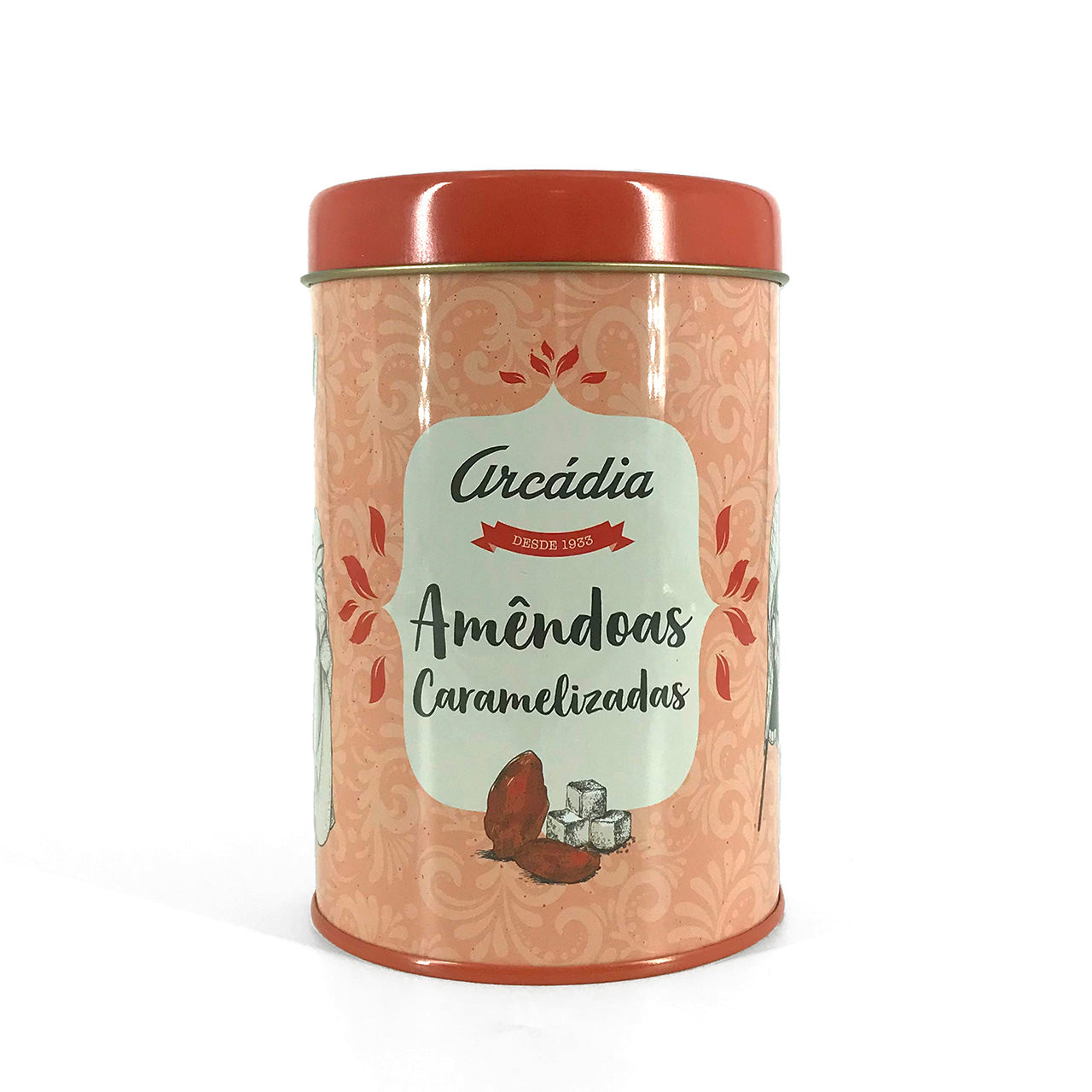 Lata de Amêndoas - Caramelizadas - Arcádia - Especial Páscoa