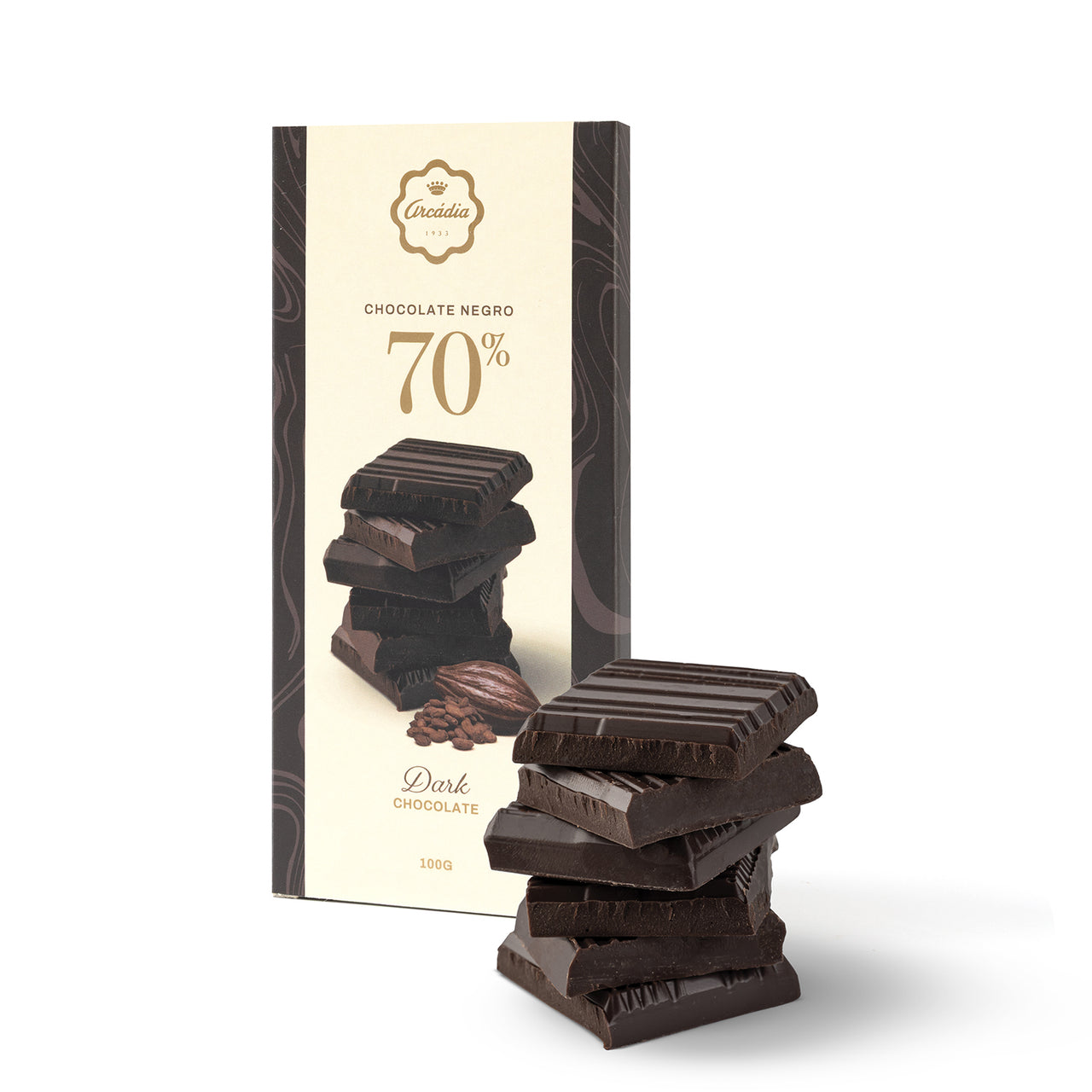 Tablets - 70% Dark Chocolate - Arcádia